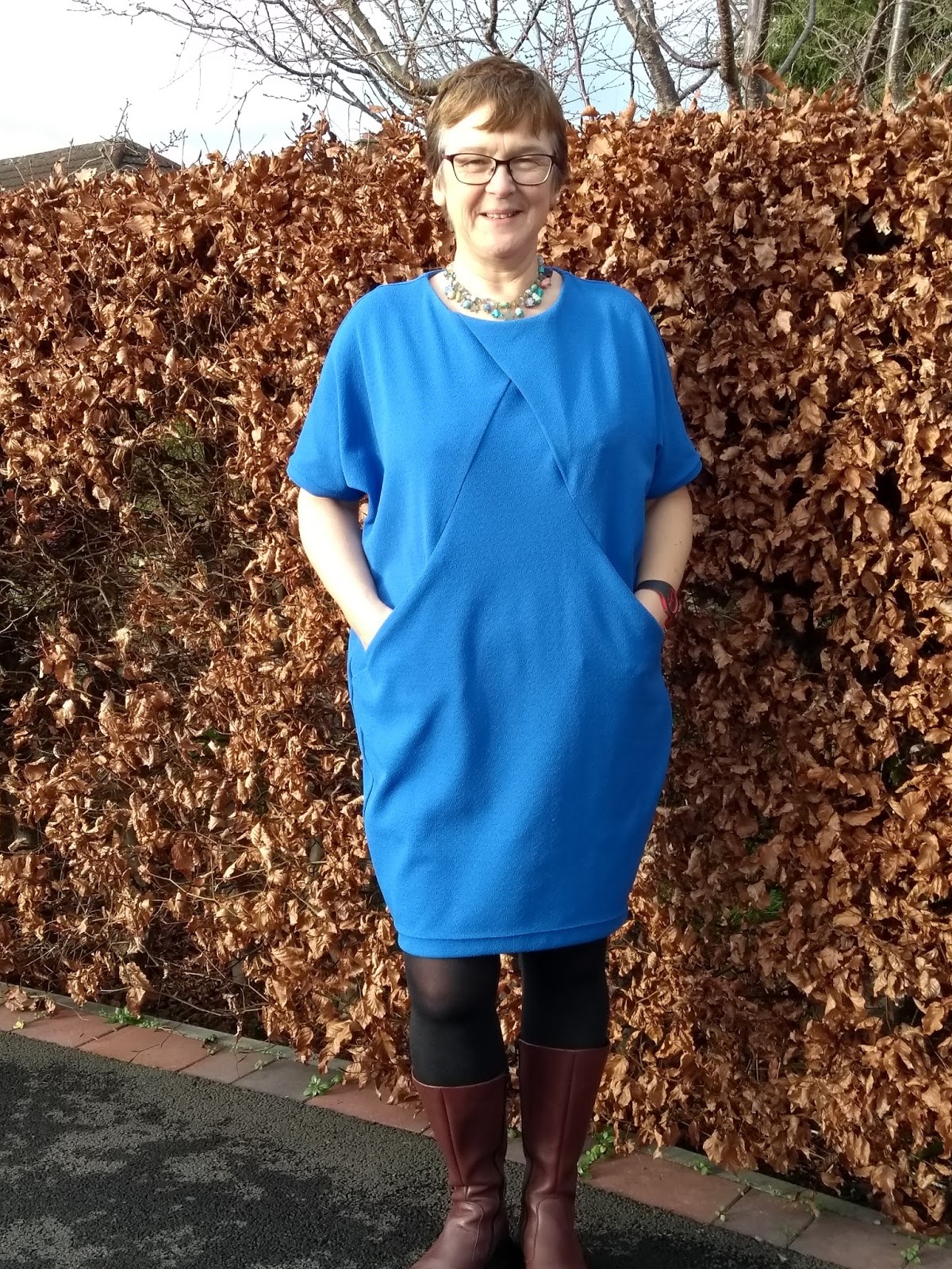 Stitch on the Line: The first of my MAKENINE - The Drapey Knit Dress