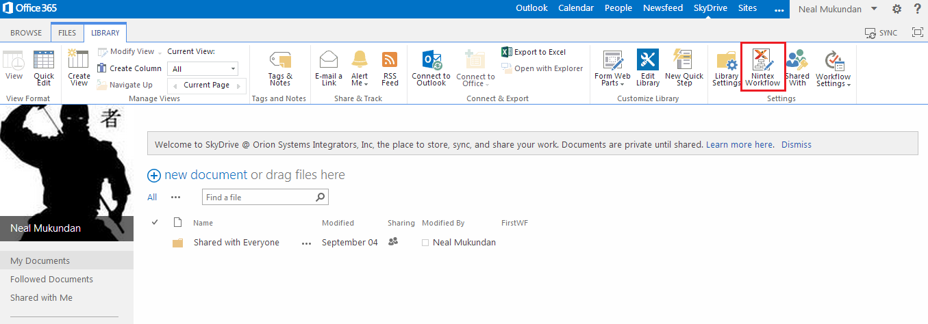 Neal Mukundan Sharepoint 2013 Creating A Workflow Using Nintex Workflow For Office 365 App