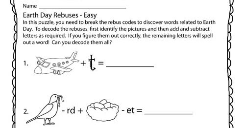 The Puzzle Den: Free Earth Day Rebuses