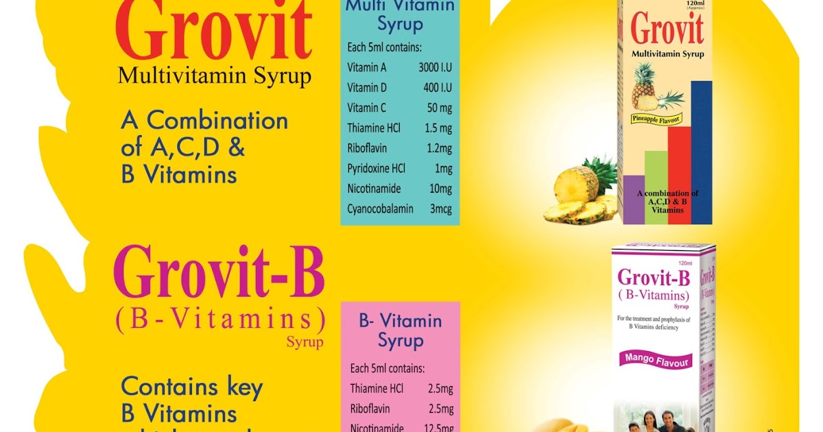 SALEEM DRUG AGENCY: Grovit Syrup Grovit-B Syrup Calwood-C