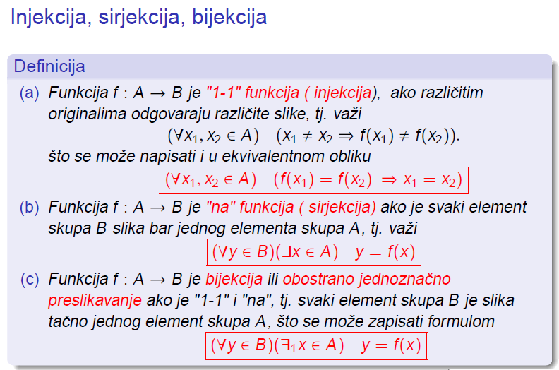 M A T E M A T I K A P N: DOPUNSKA NASTAVA - FUNKCIJE I FUNKCIONALNE JEDNAČINE