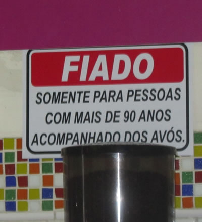 Piadas Fantásticas: Fiado para pessoas MUITO MUITO MUITO velhas