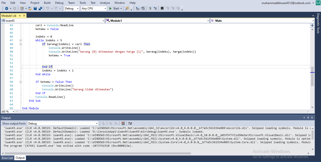 Algoritma dan pemrograman: pemrograman visual basic