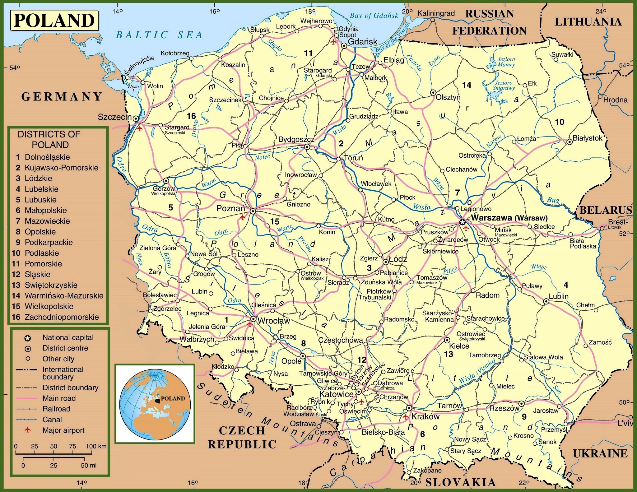 Republic of Poland Map