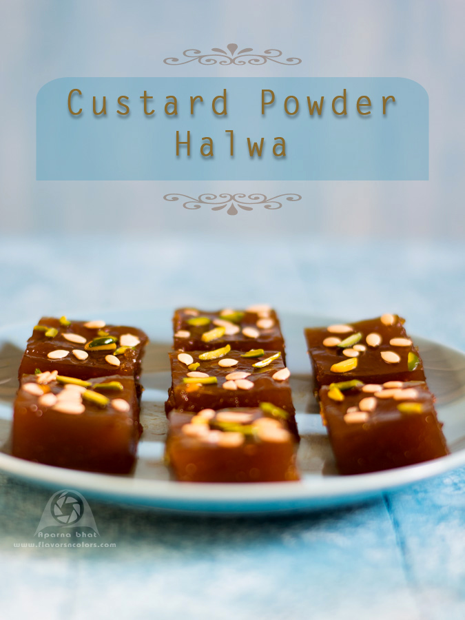 Custard Powder Halwa/Fudge ~ Flavors N Colors