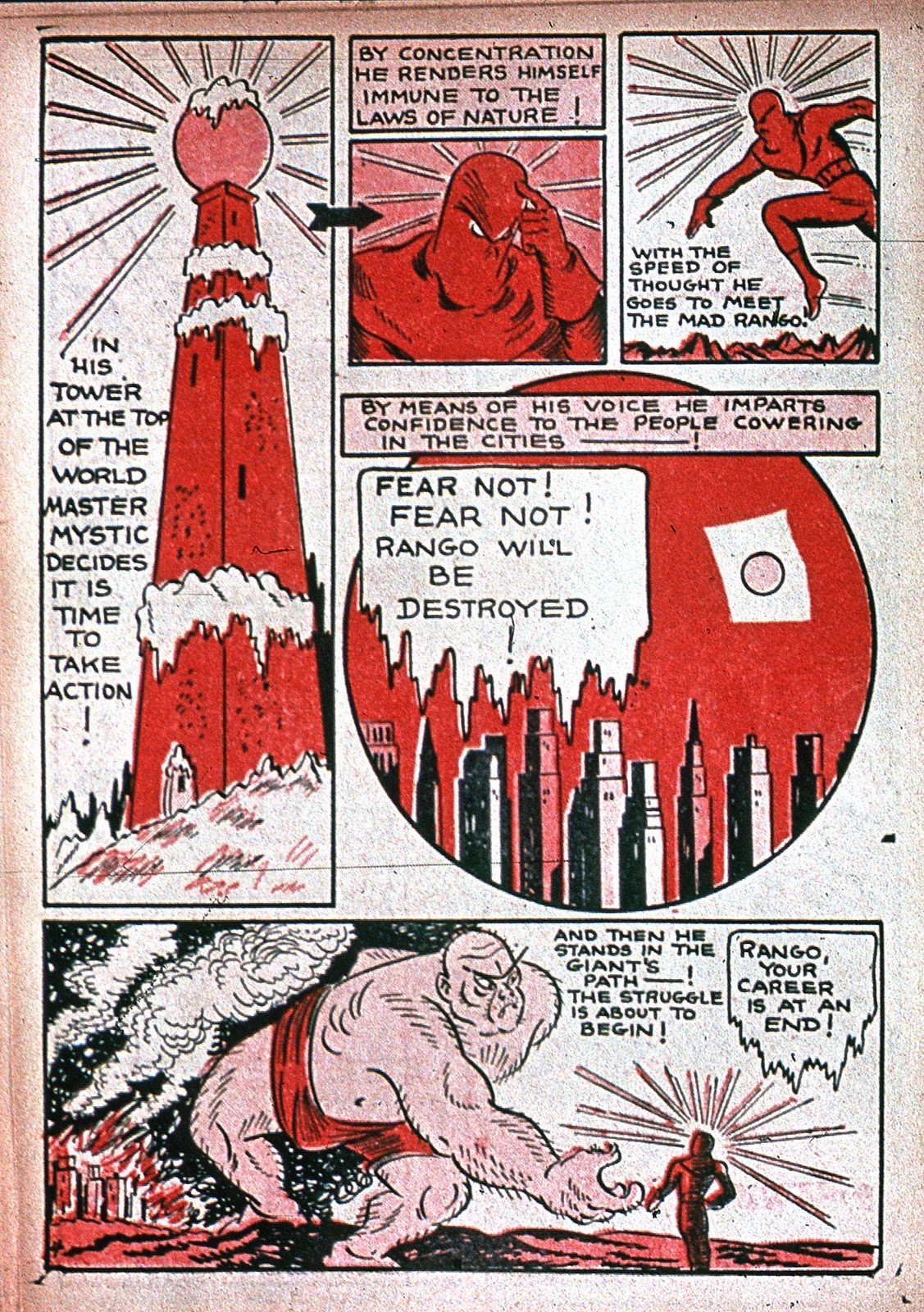 Four-Color Shadows: Master Mystic-Green Giant Comics-1939