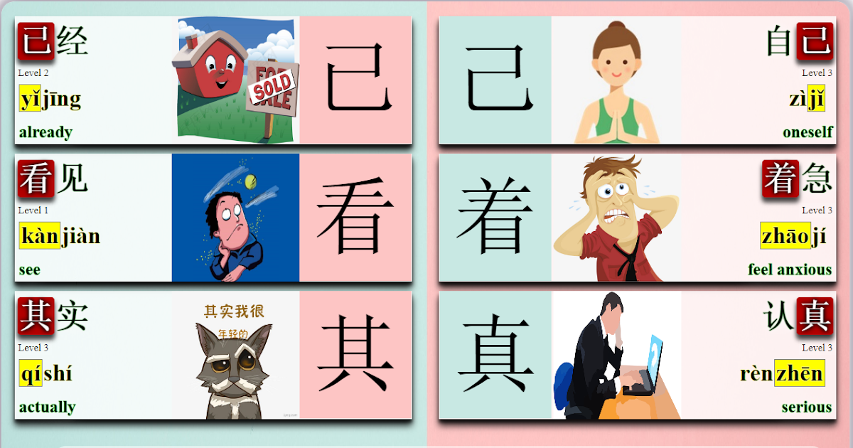 每日中文 Daily Zhongwen: 【HSK 3】Easily Confused Chinese Characters