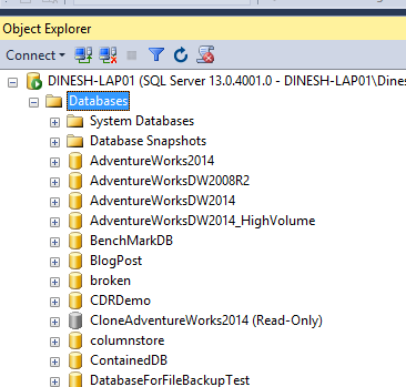 Dinesh's Blog :::: Being Compiled ::::: Quickest way of creating a copy of existing database ...