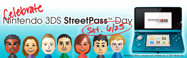 Ma 3DS: StreetPass Day #1 samedi 25 juin