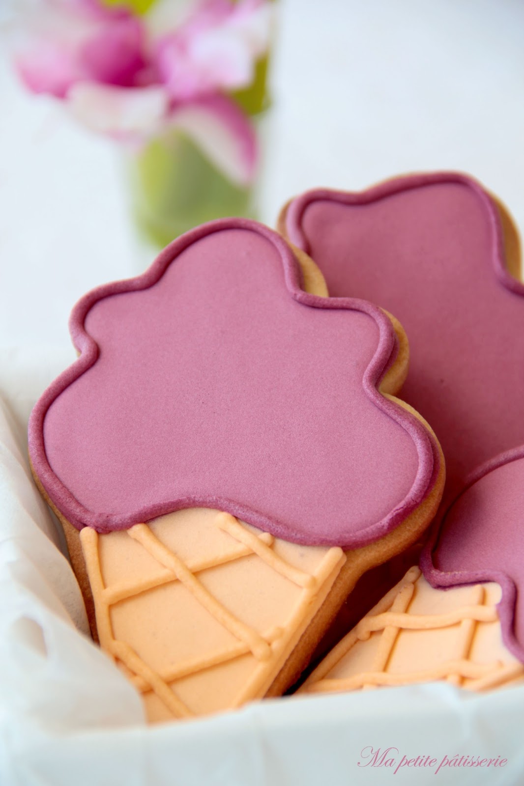 Ma petite patisserie: Galletas de helado y botellita de leche!