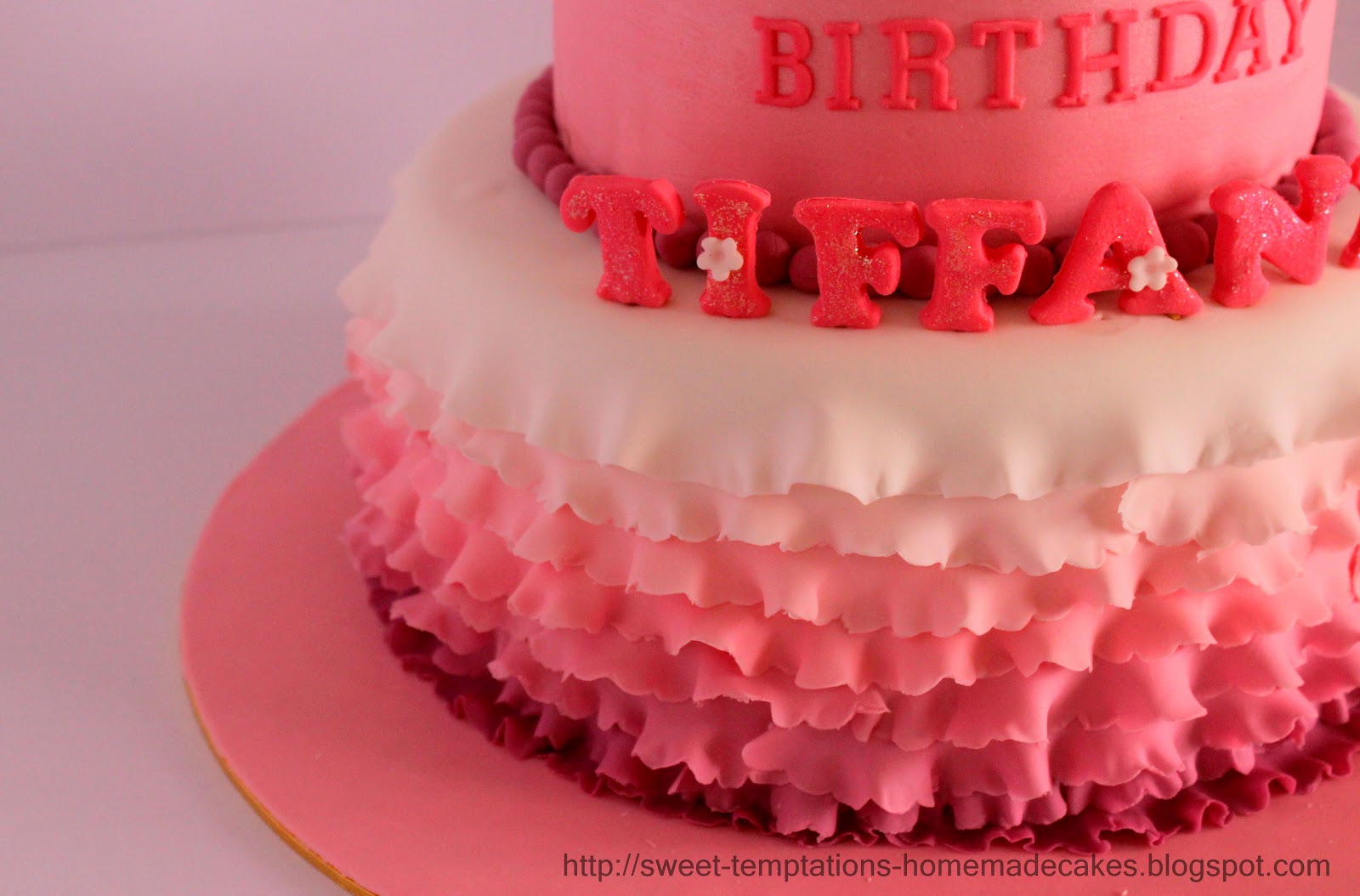 Sweet Temptations Homemade Cakes & Pastry: 1 Year Old Ruffle Cake for girl