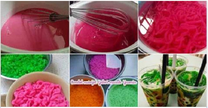 Cara Membuat Cendol Warna Pink - Caranya Adalah Sebagai Berikut