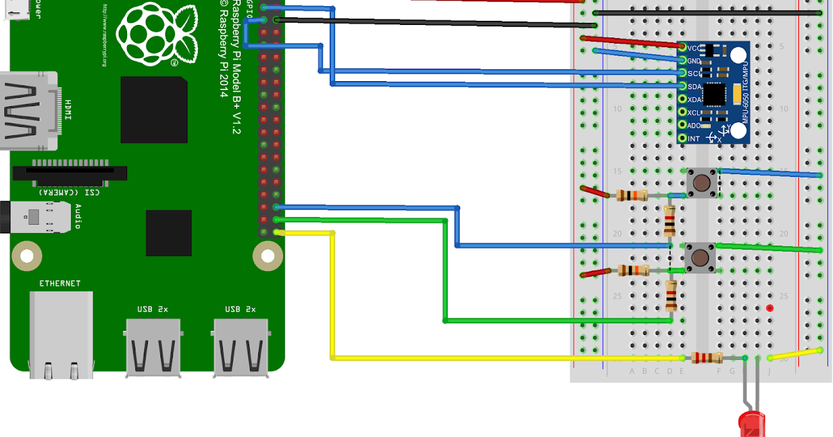 Measuring bank angles with the MPU6050 and Raspberry Pi - Wiring the ...