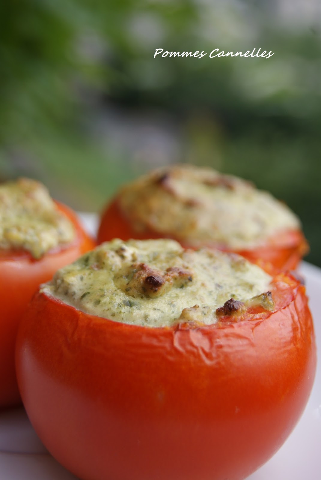 Pommes Cannelles: Tomates au chèvre frais