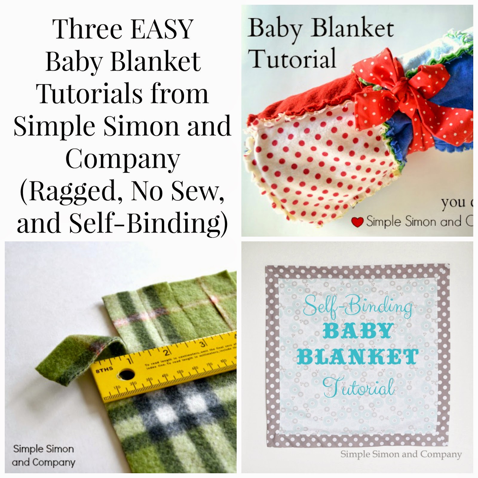 Three Easy Baby Blanket Tutorials