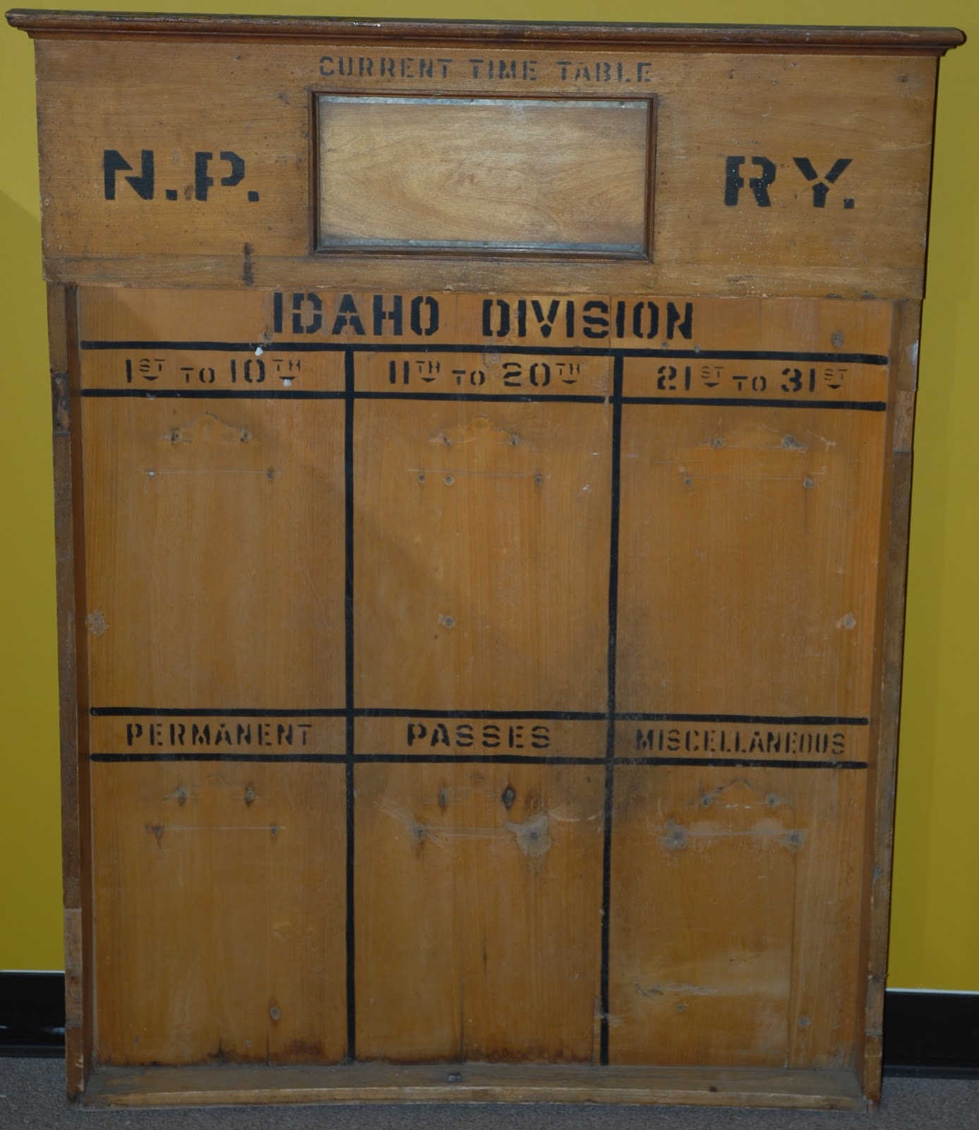 Big Bend Railroad History: Wheeler Train Order Board