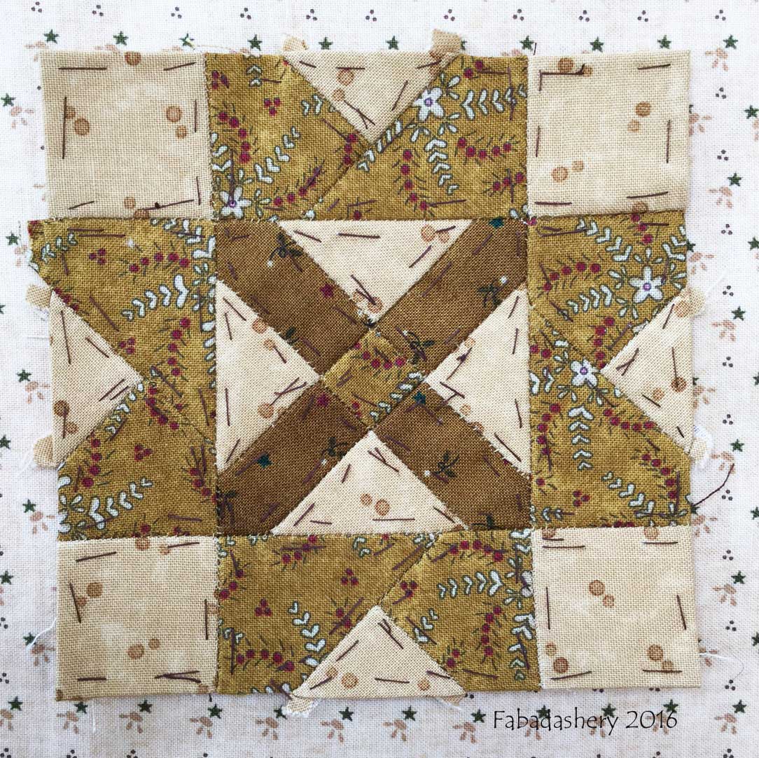 Fabadashery: Dear Jane Quilt - Block K11 Columbine