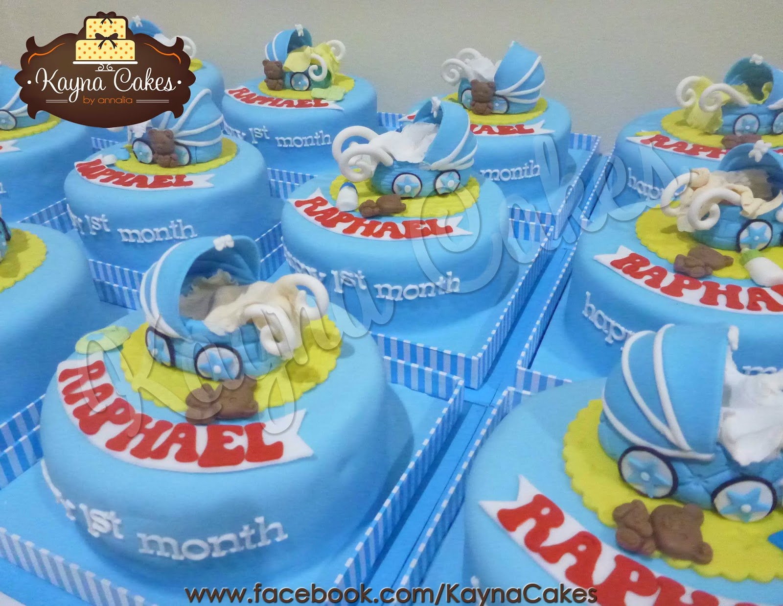 Kayna Cakes and Cupcakes: Baby Raphael full month celebrations cakes ...