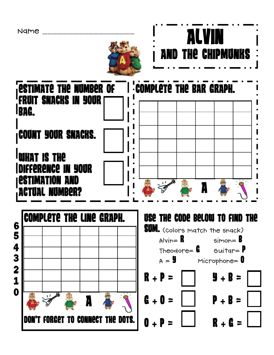 Lorys 2nd Grade Skills Alvin And The Chipmunks Graphing