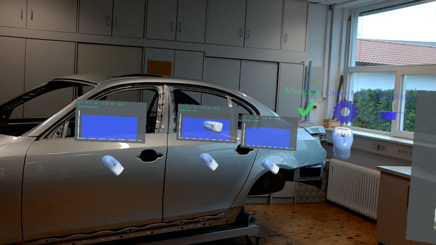 Using HoloLens with color measurement devices