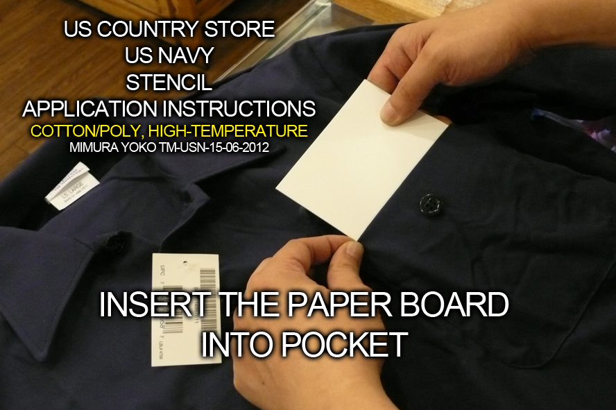 MIMURA YOKO: US NAVY POCKET STENCIL APPLICATION INSTRUCTIONS