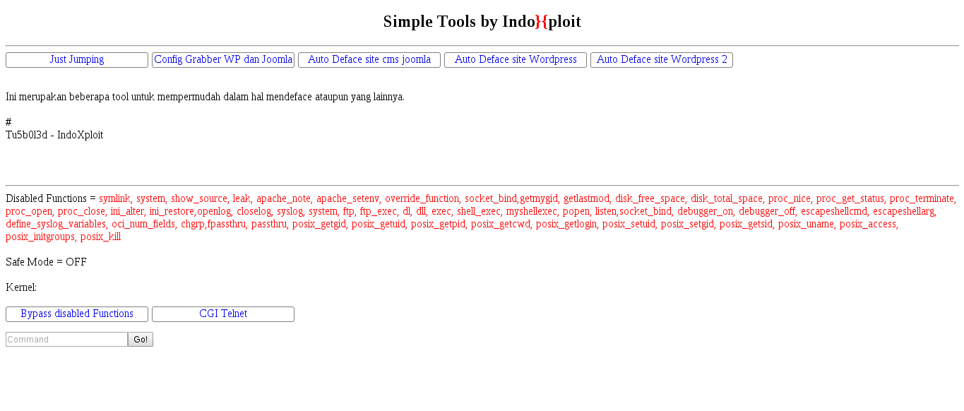 Simple Tools For Deface - INDONESIANWARE