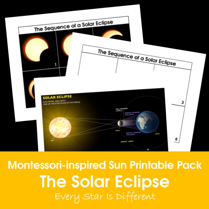 Montessori-inspired Sun Printable Pack - Every Star Is Different