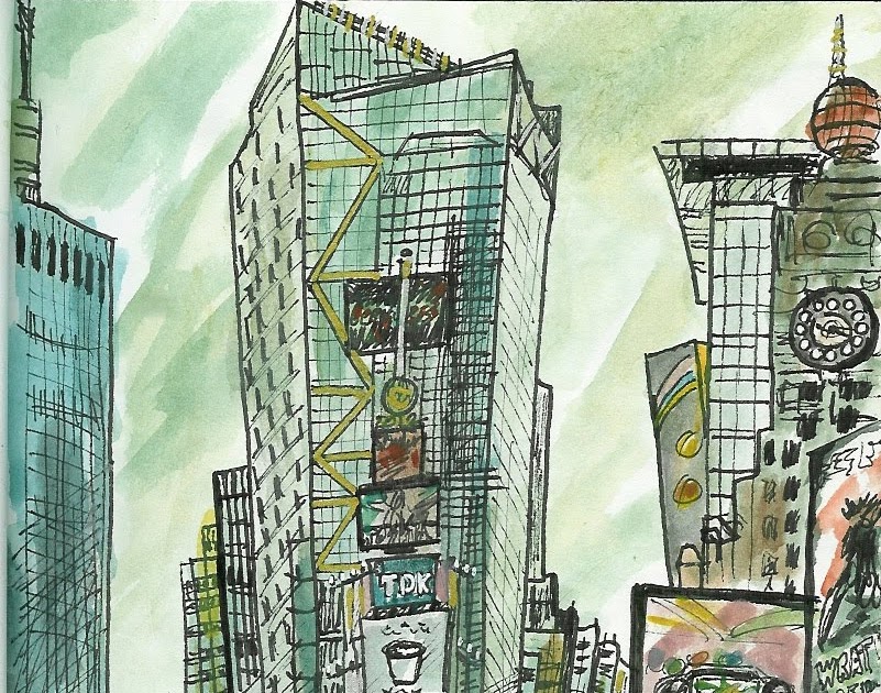Urban Sketchers Seattle: Times Square
