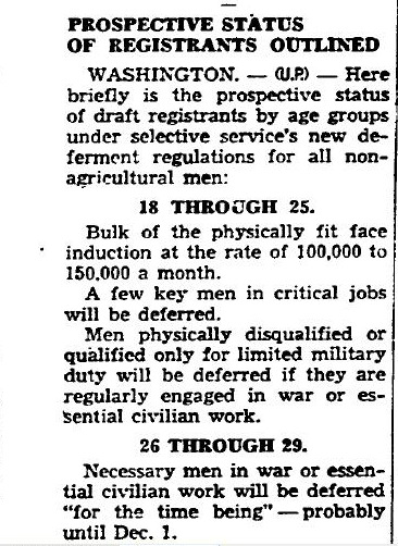 Kids of the Homefront Army: Selective Service