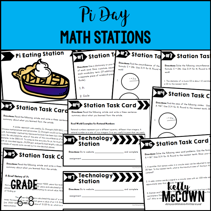 Kelly McCown: Pi Day Math Stations Middle School
