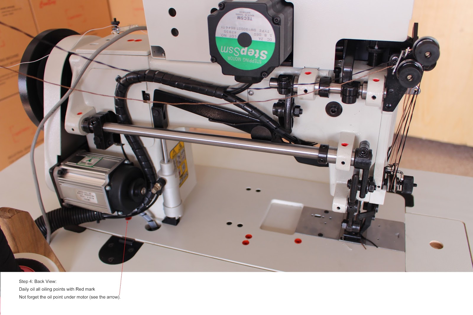 Heavy duty industrial sewing machines: Double needle ornamental stitch ...