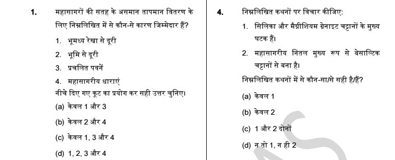 VISION IAS Question Paper and Answer key - मेरा सहयोगी