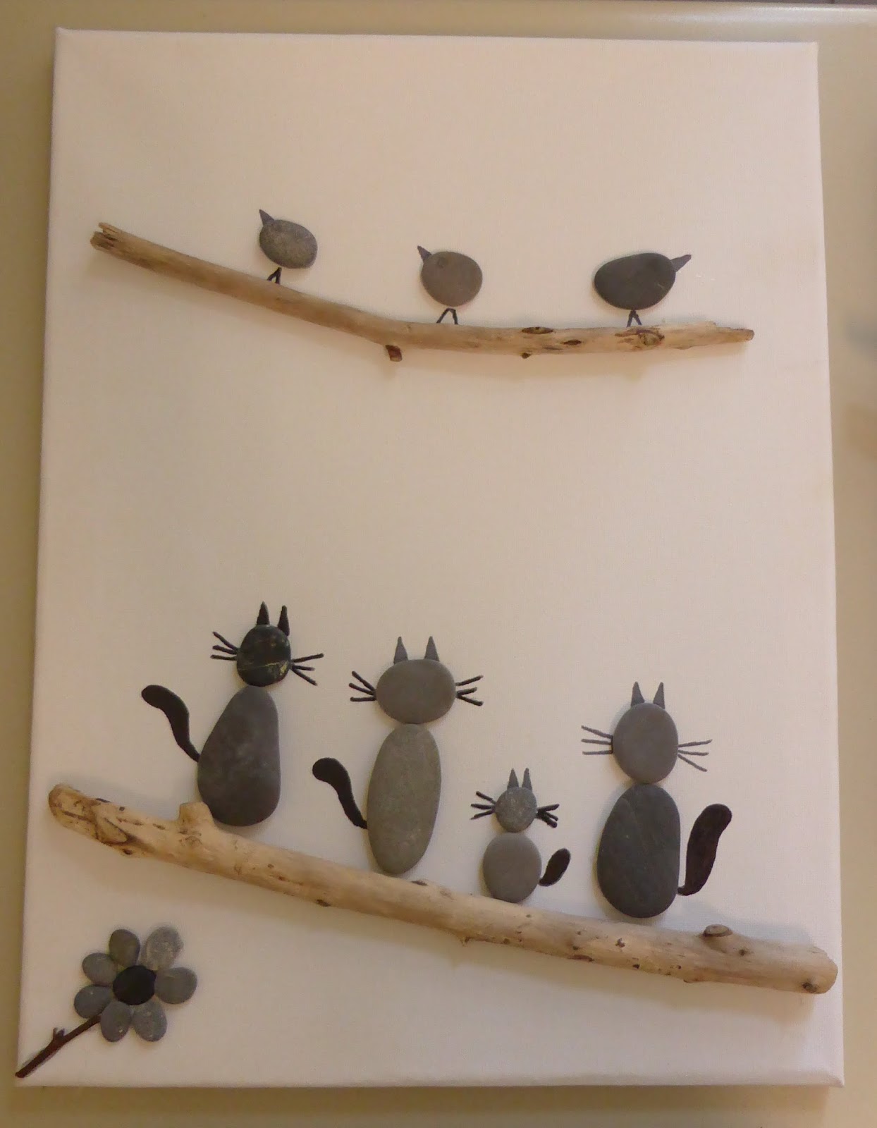 Longchamp Bricole: Tableaux avec des cailloux et petits galets ...