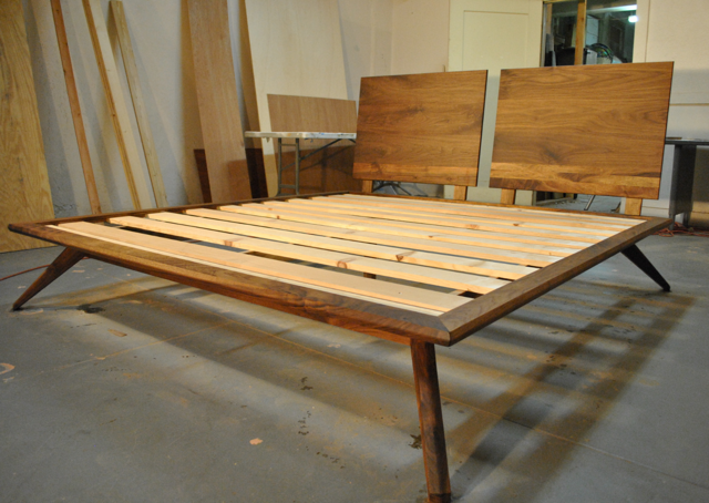 Furniture by Pete: Platform bed with angled legs