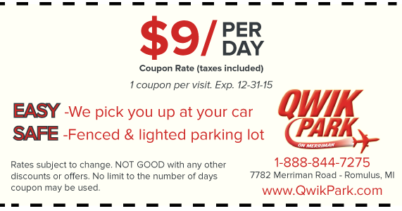 Qwik Park: Detroit Metro Parking Coupons