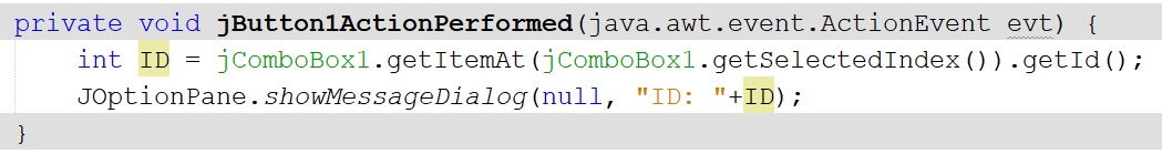 Cómo Obtener El Id De Un Jcombobox En Java Cargado Desde Mysql