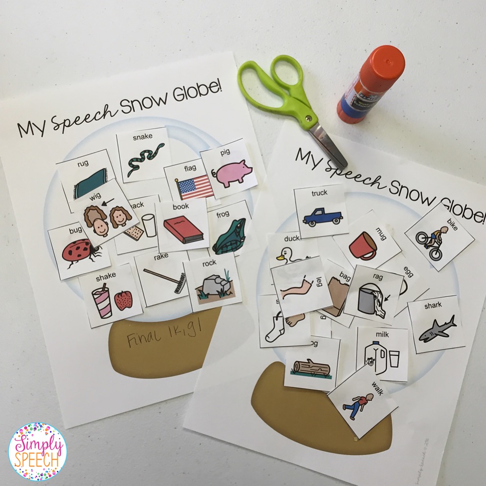 My Speech Snow Globe Craftivity! | Simply Speech