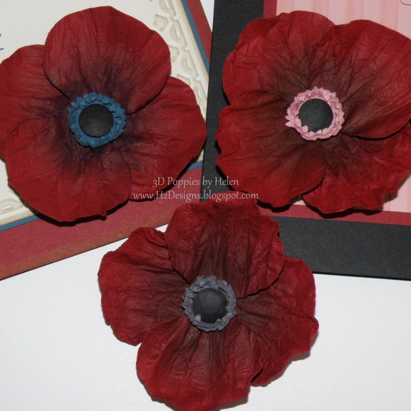 H2 Designs: 3D Poppy Tutorial