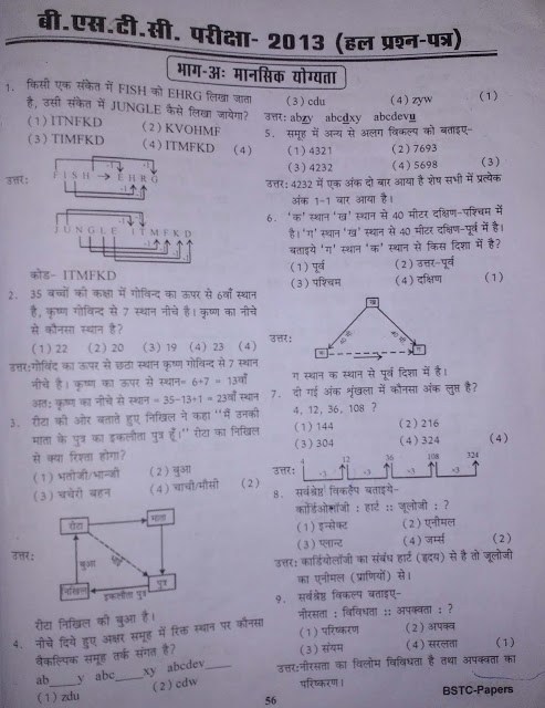 Rajasthan BSTC Old Exam Papers PDF (2013, 2014, 2015, 2016, 2017 ...