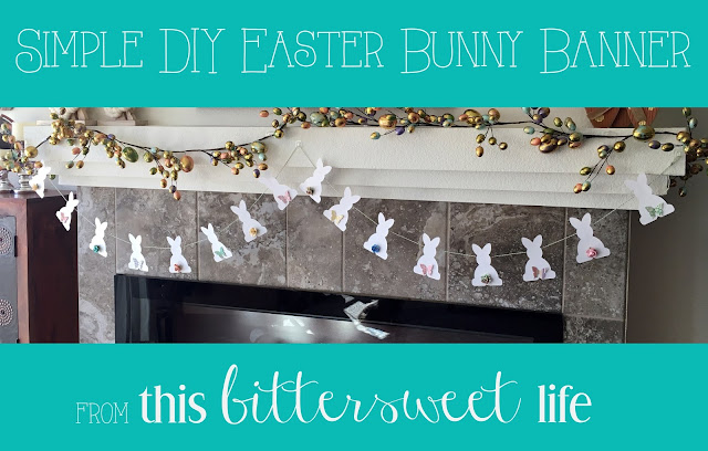 Simple DIY Easter Bunny Banner - This Bittersweet Life
