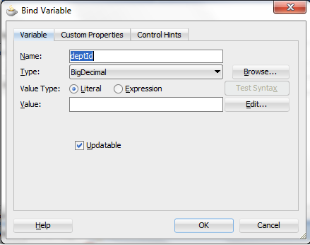 Unwinding ADF: EJB Named Criteria - Apply bind variable in Backingbean