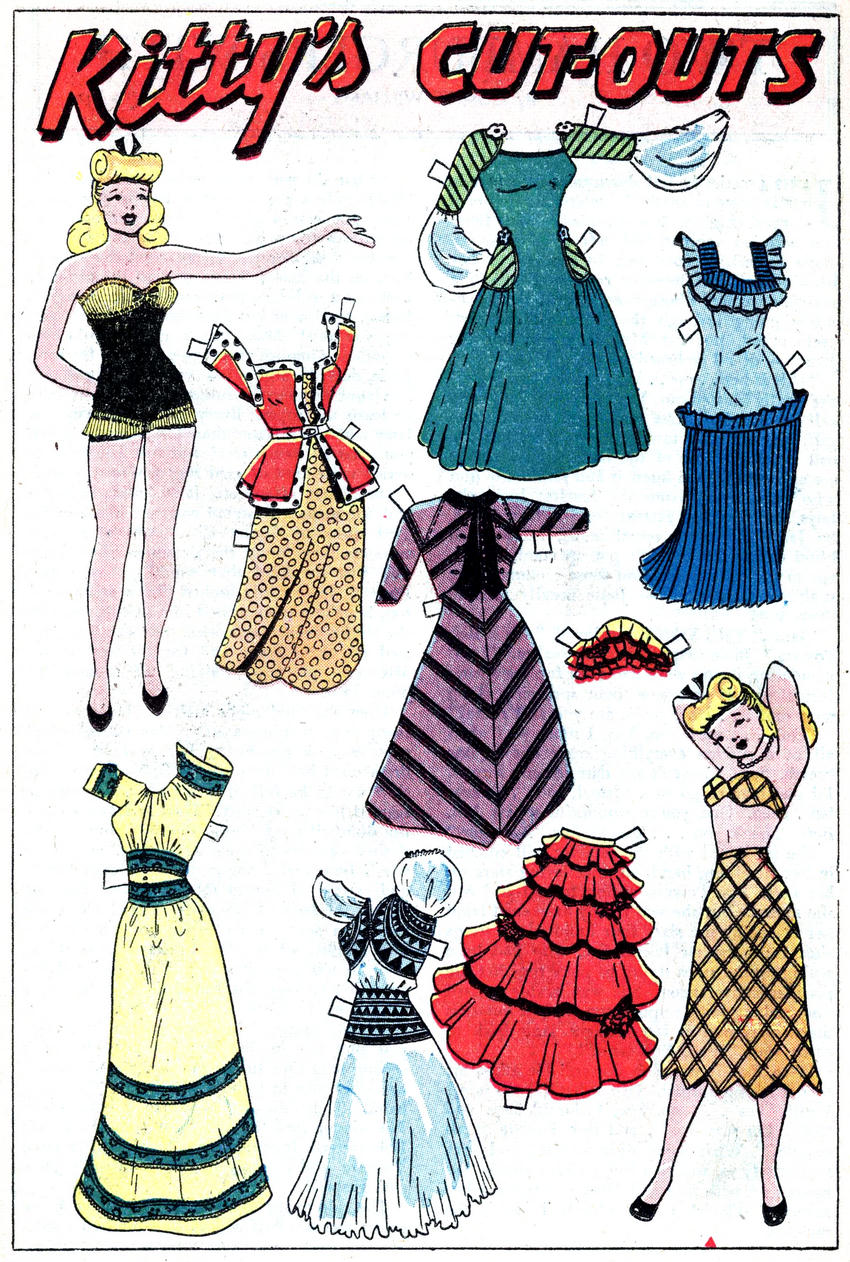Pappy's Golden Age Comics Blogzine: Number 1222: Paper dolls: Katy and ...