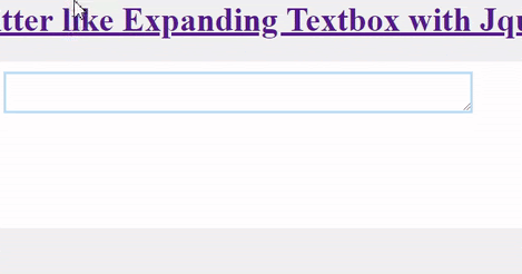 Twitter like Expanding Textarea box with Jquery | SKPTRICKS
