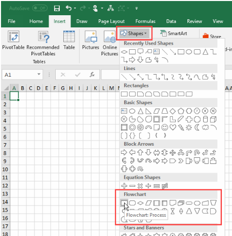 Cara Membuat Flowchart (Bagan Alur) Dengan Excel - Ninna Wiends