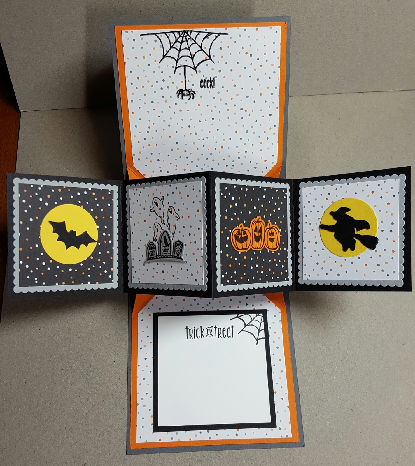 Carol B Crafts: Stampin'Up! Spooky Fun Twist Pop Up Panel Halloween Card