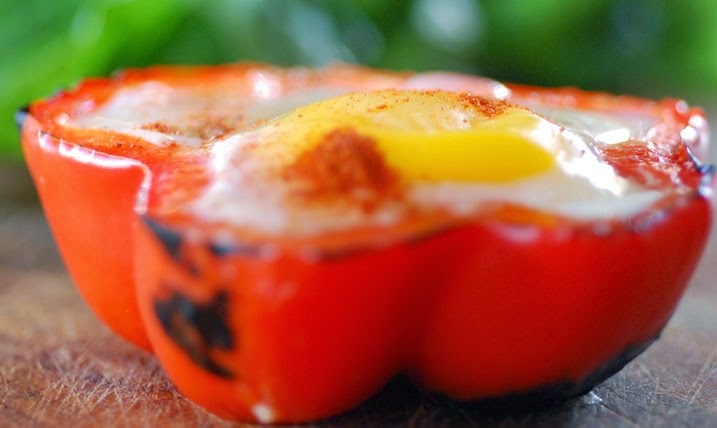 RecetasQuick: Morrón con huevo a la parrilla