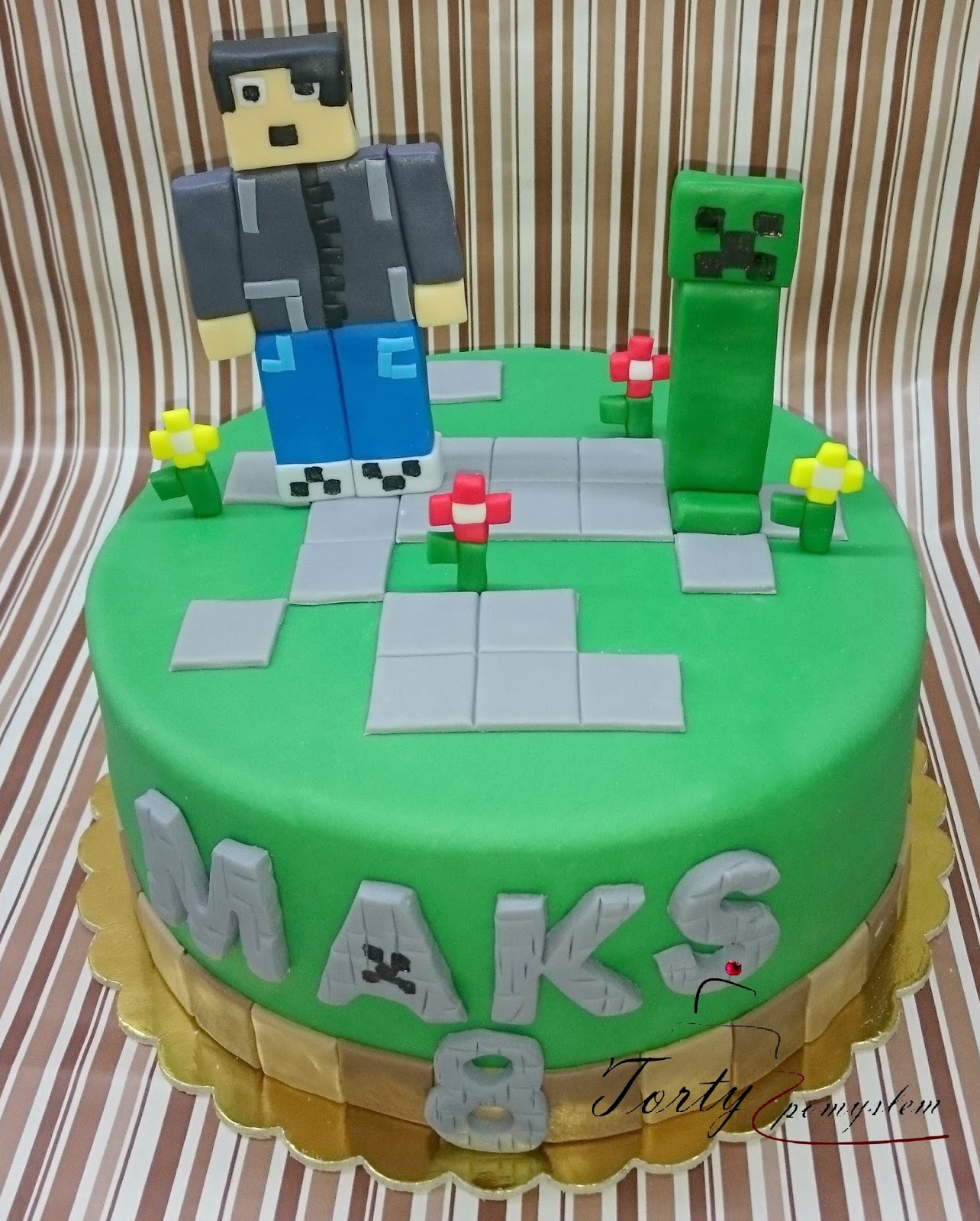 TORTY Z POMYSŁEM Kraków: Tort Minecraft dla Maksa.