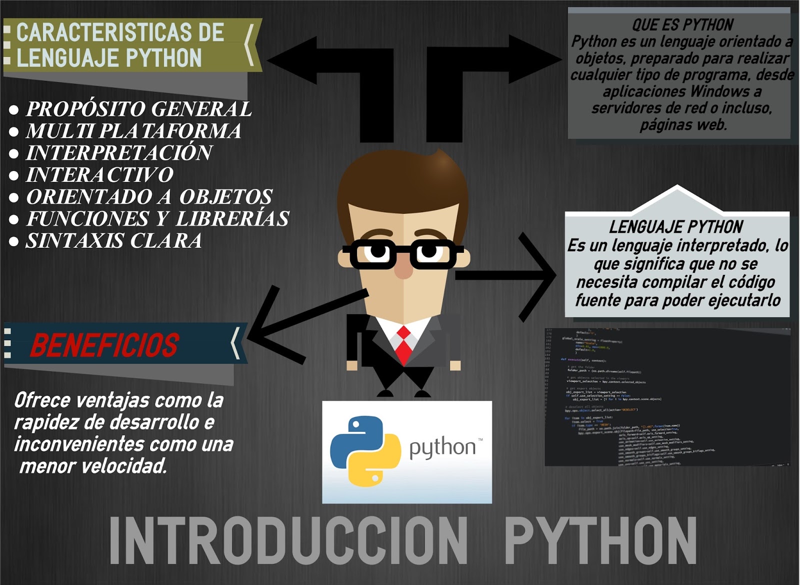INFOGRAFIA DE PYTHON - Introducción PYTHON