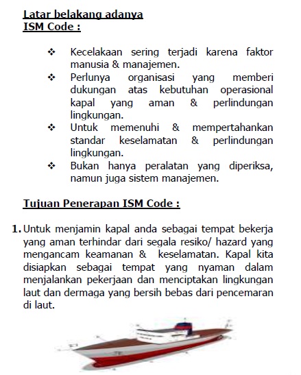 INTERNATIONAL SAFETY MANAGEMENT - CODE (ISM-CODE)