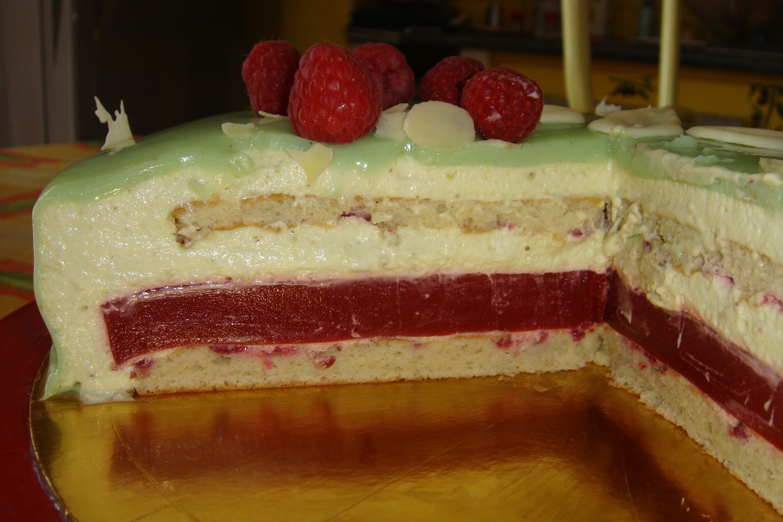 Entremets et desserts : Entremet pistache - framboise
